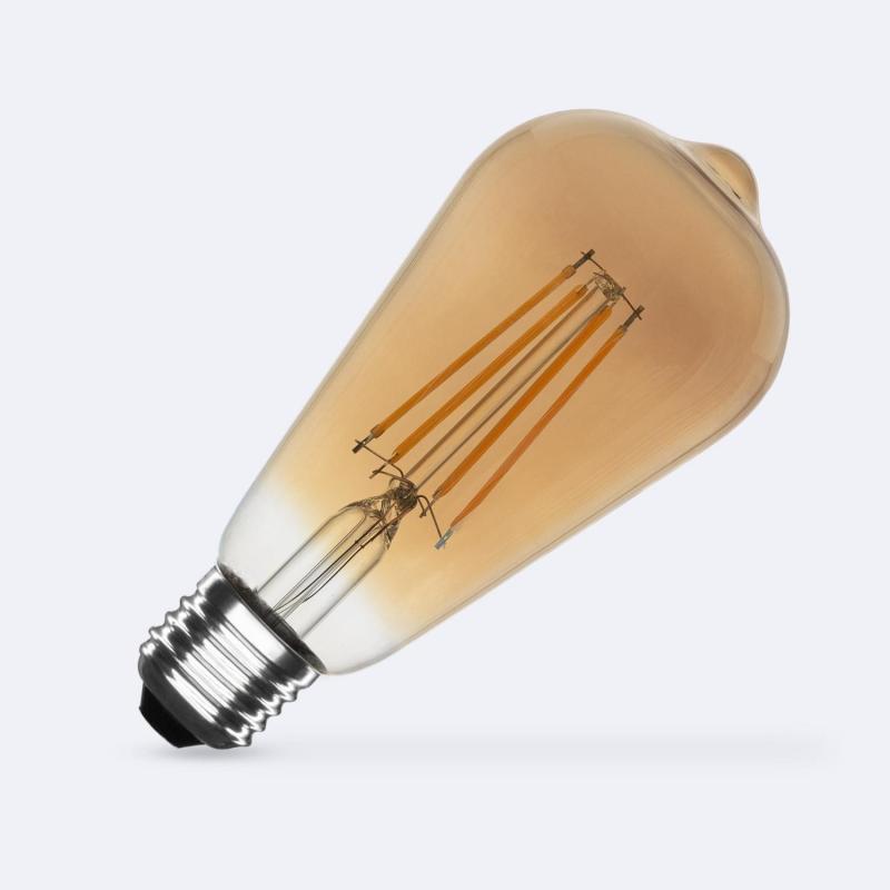 Ampoule LED Filament E27 8W 750 lm ST64 Gold - Ledkia