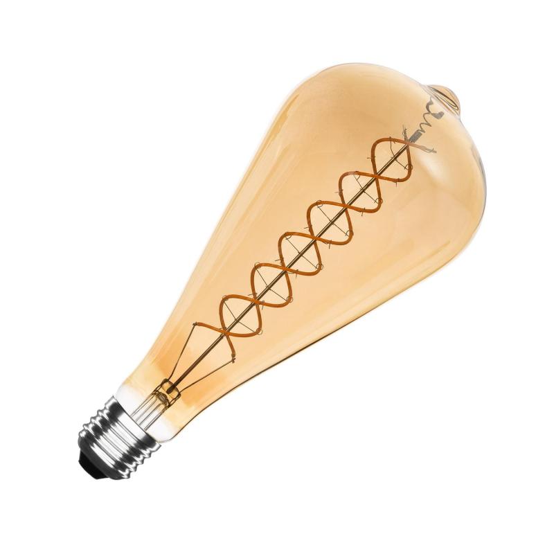 E27 8W LED Filament Bulb 800 lm ST115 Amber - Ledkia