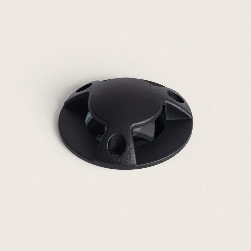 Gimsha 3L Outdoor Recessed Ground Spotlight in Black - Ledkia