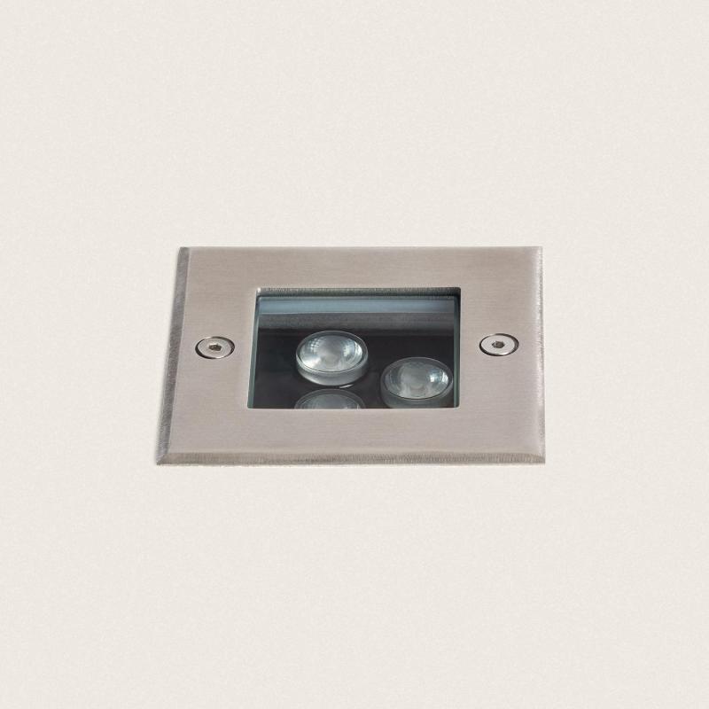 3W Utopia Outdoor Square Recessed Ground Spotlight - Ledkia