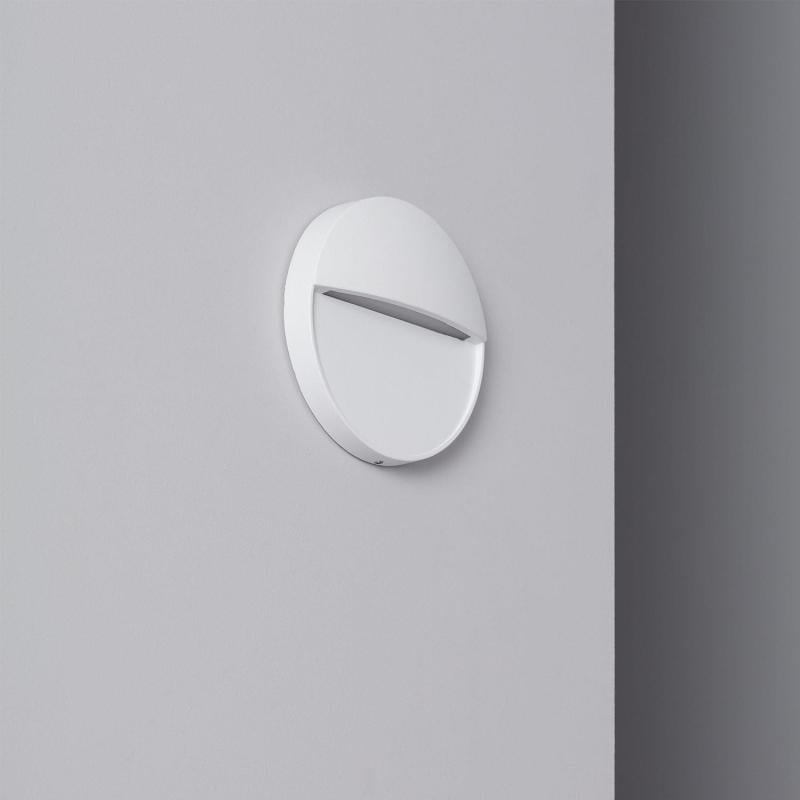 Jade 4W White Round Aluminium LED Wall Lamp - Ledkia