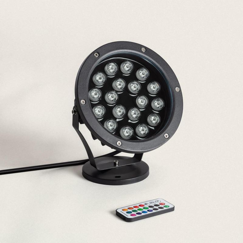 18W Colmar Outdoor RGB LED Spotlight - Ledkia