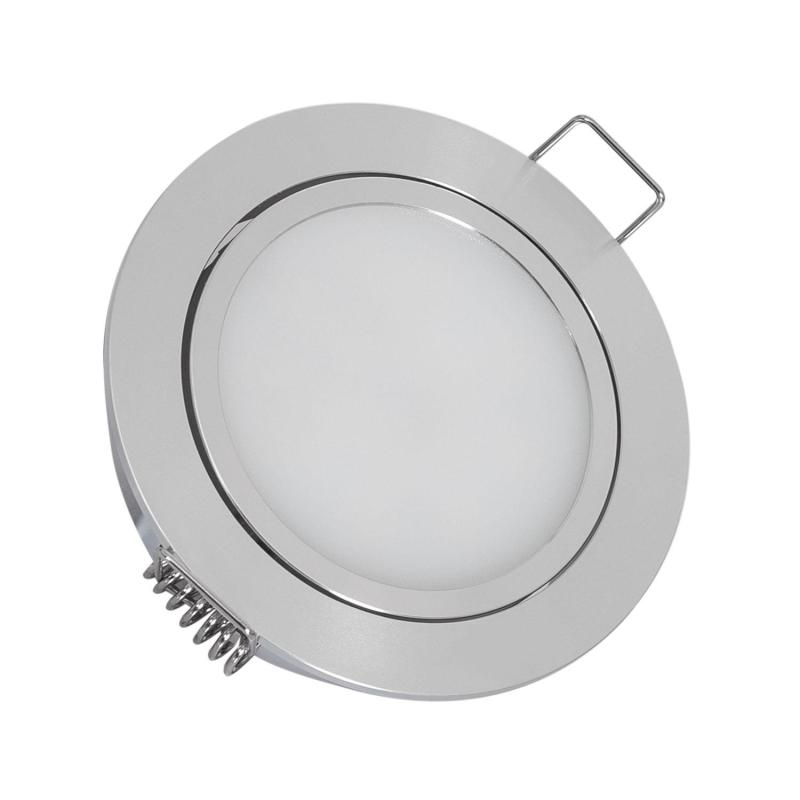 Round 12V 3W Tilting LED Downlight Ø67mm Cut Out for Under Cabinet - Ledkia