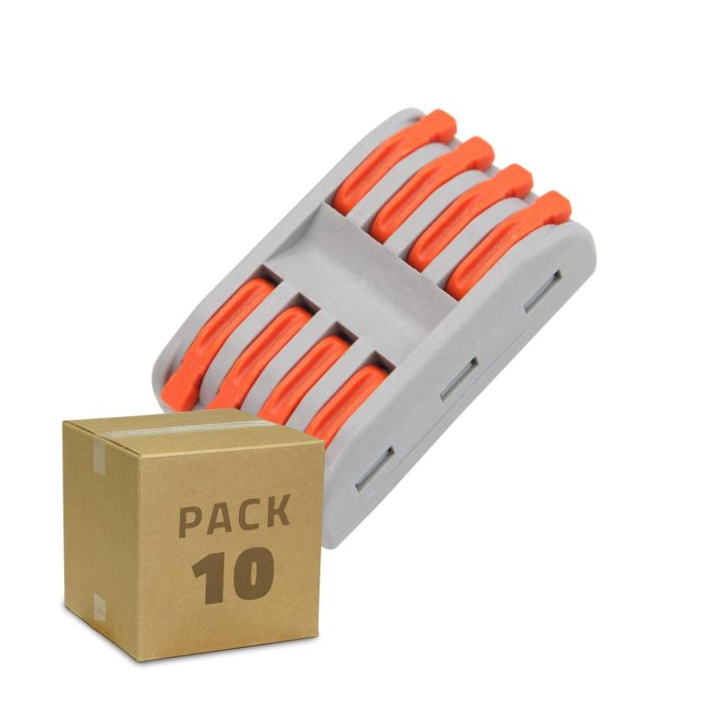 Pack of 10u Quick Connectors with 4 Inputs and 4 Outputs SPL-4 for ...