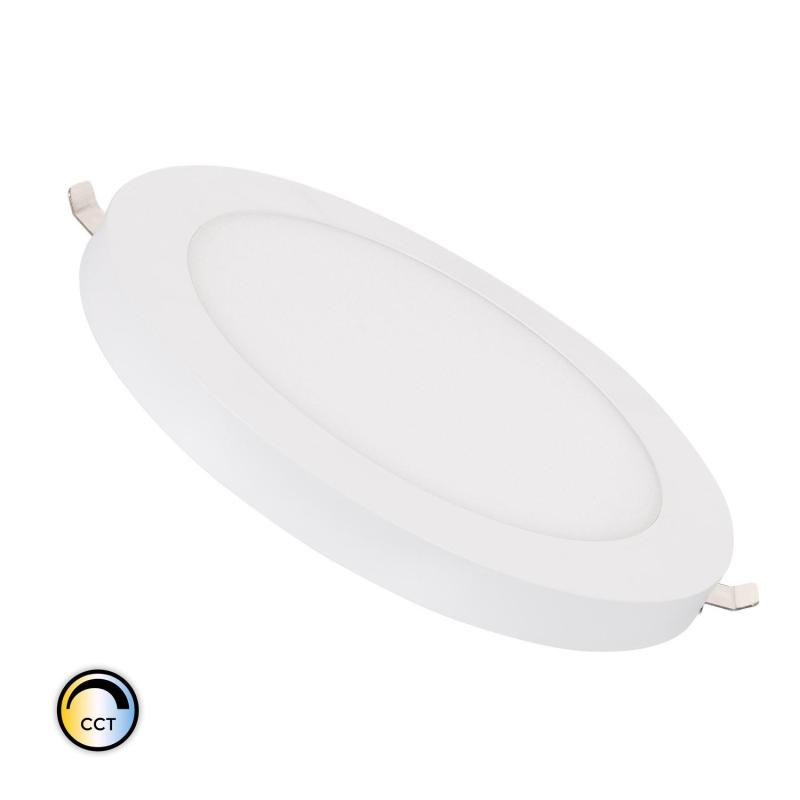 18W Selectable CCT Round Panel with adjustable Cut-Out Ø75-210 mm - Ledkia