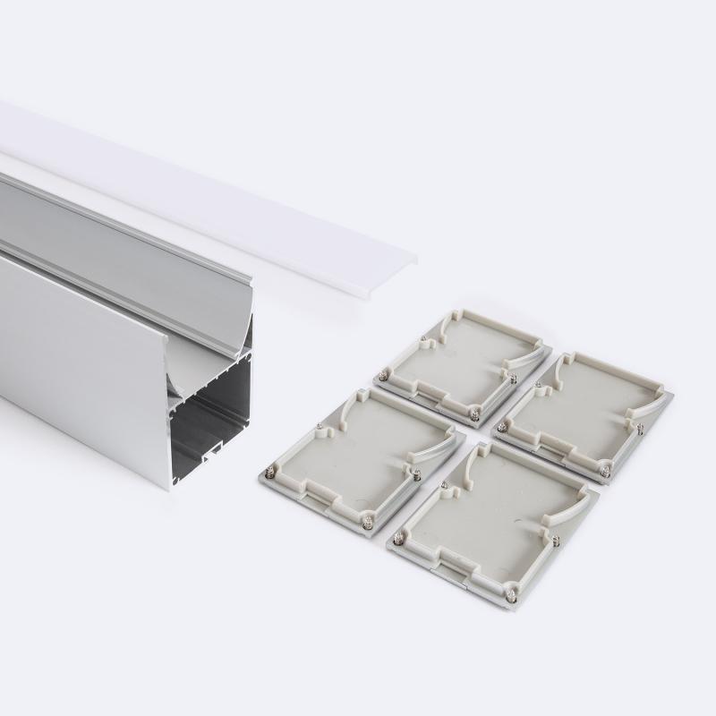 2m Sixe Aluminium Surface and Suspended Aluminium Profile & Cover for ...