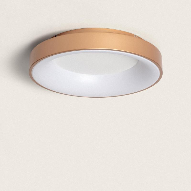 Plafonnier LED 40W Rond Aluminium Ø470 mm CCT sélectionnable Jacob - Ledkia