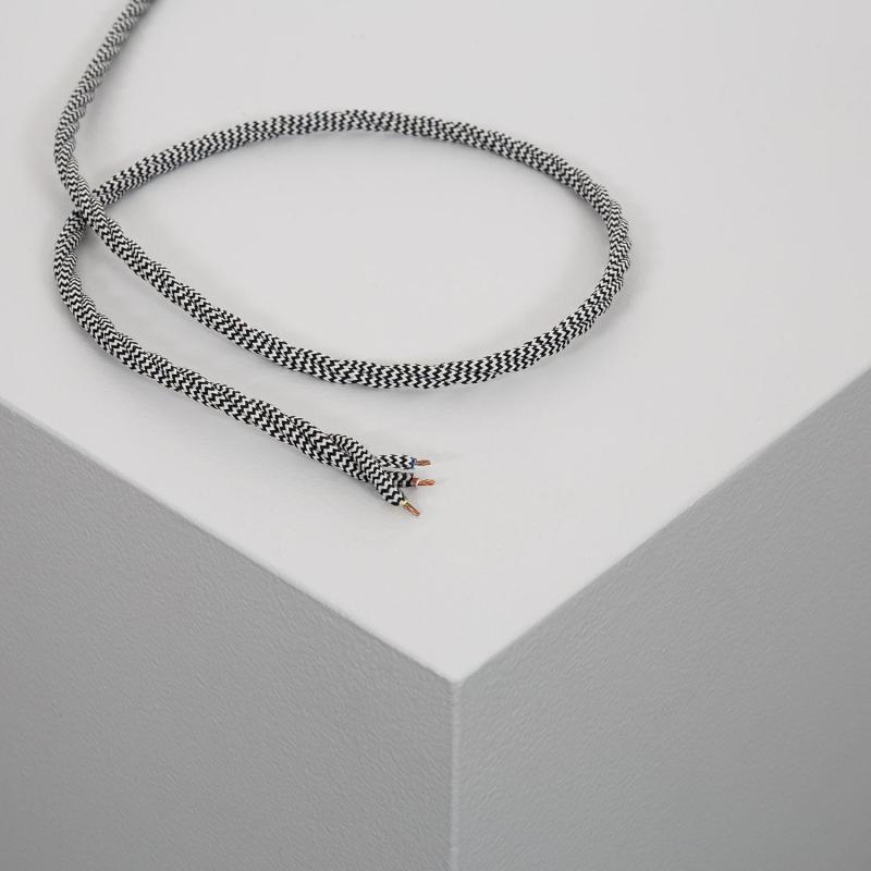 Black & White Braided Cable - Ledkia