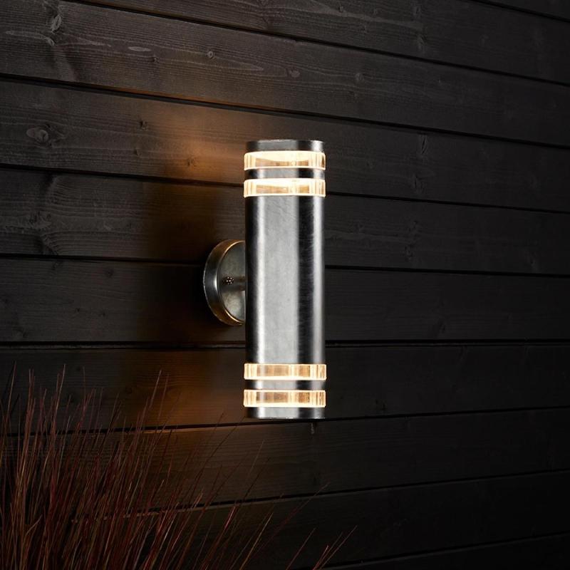Bonnie Galvanized Steel Outdoor Double Sided LED Wall Lamp - Ledkia