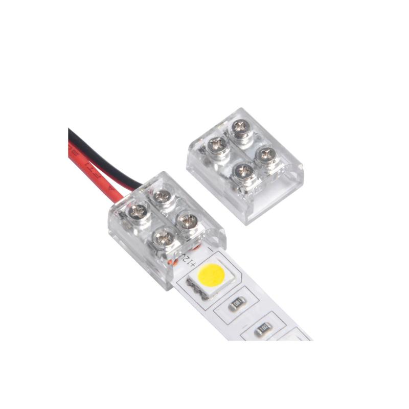 12/24V DC LED Strip Connector Cable with Screw - Ledkia
