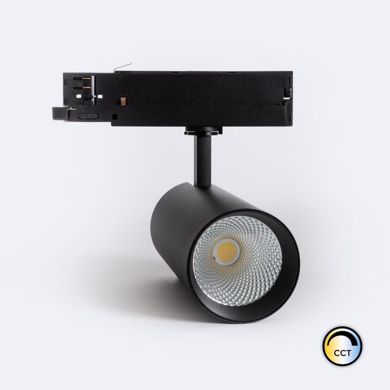 3-Circuit Track LED Spotlight 38W Carlo Selectable CCT Black - Ledkia