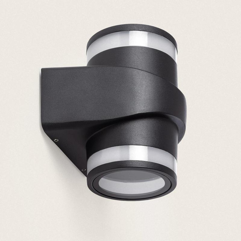 10W Neky Duo Outdoor LED Wall Lamp in Black - Ledkia