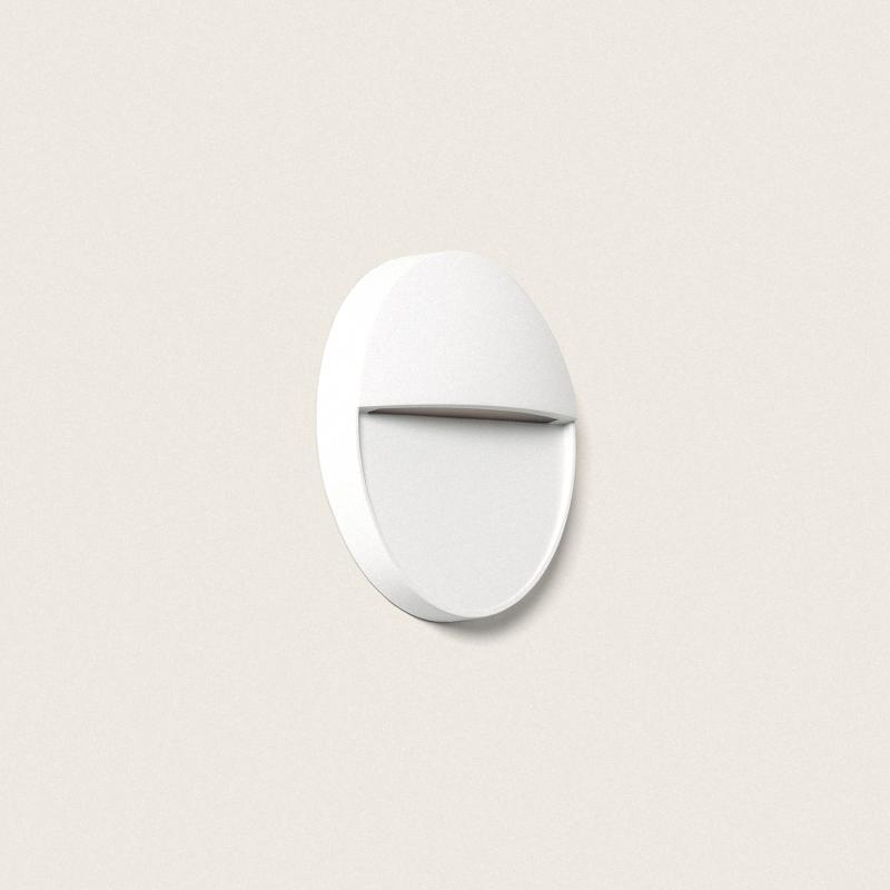 Jade 3W Round Surface Outdoor CCT Selectable LED Wall Light - Ledkia