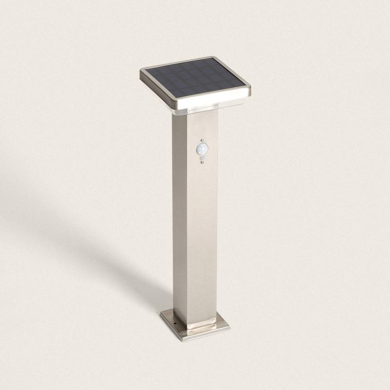 Barton Square 5W Aluminium Outdoor Solar LED Bollard with Motion Sensor ...