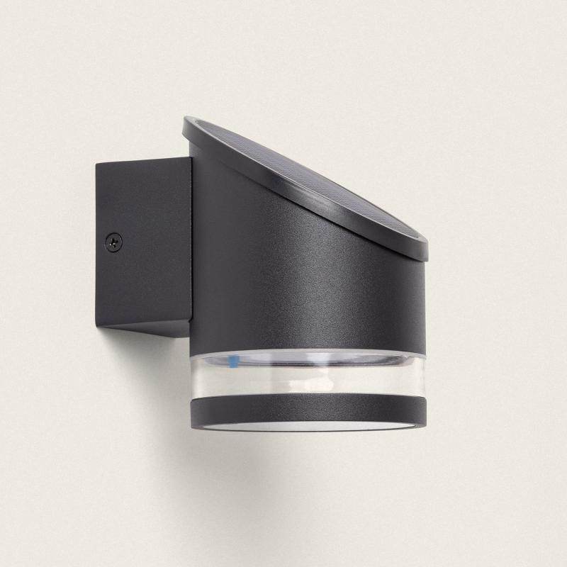 Eddan Aluminium Outdoor Solar LED Wall Lamp - Ledkia