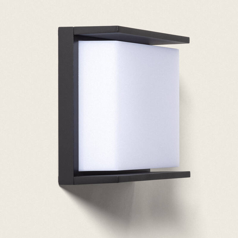 Rimen 18W Square Outdoor LED Wall Lamp in Black - Ledkia