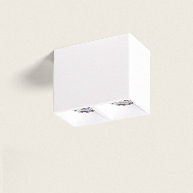 Traxim Square Double Spotlight Ceiling Lamp - Ledkia