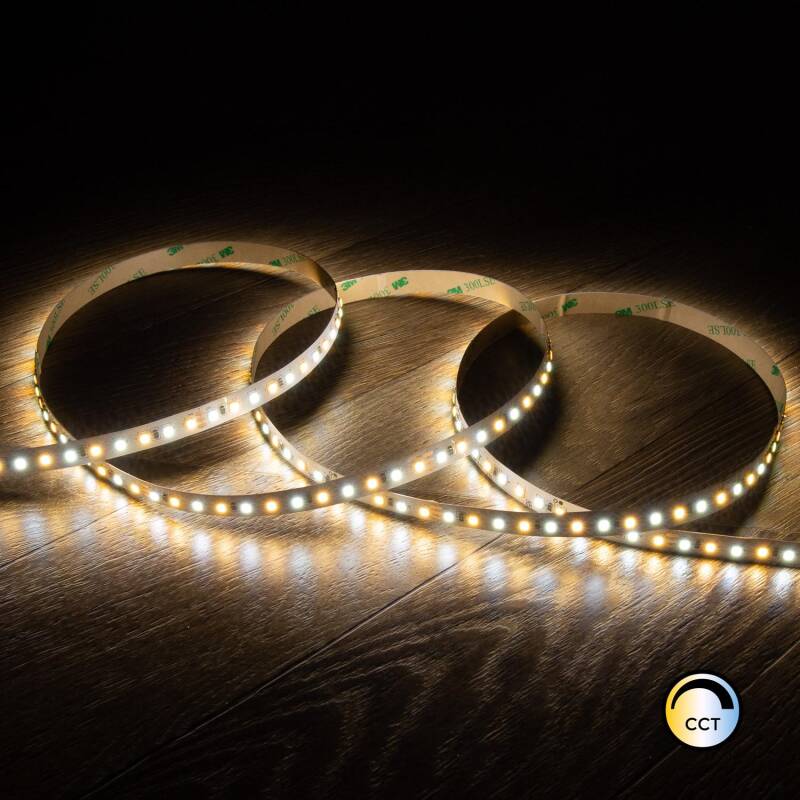 Led Strip 24V SMD CCT 280 LED/m 5m 12W/m 1200lm/m Breedte 10mm te ...