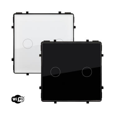 Modern Dual Touch Smart Switch with WiFi Control - Ledkia