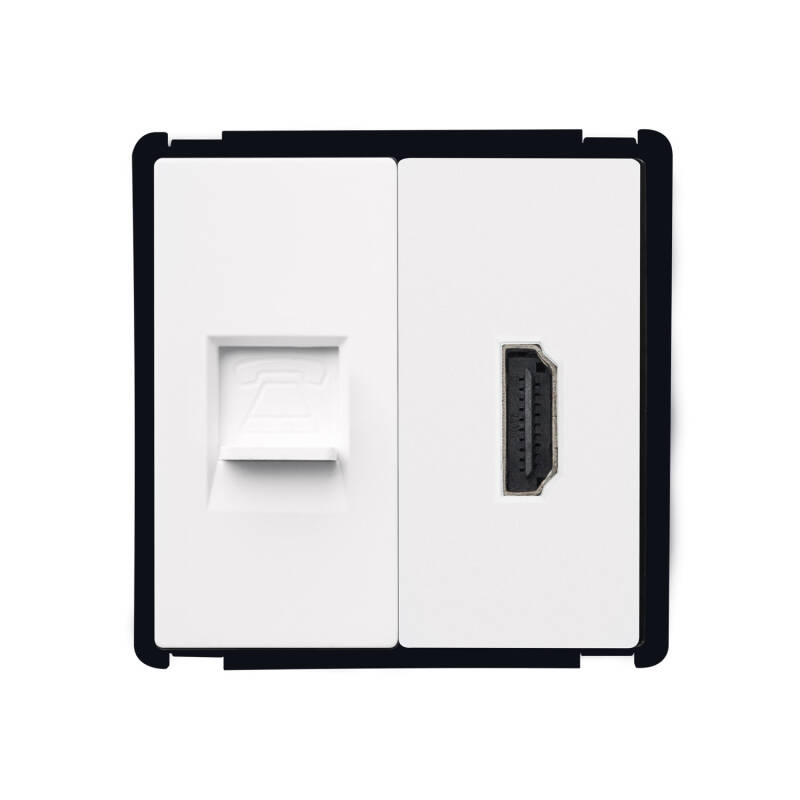 Prise HDMI + Téléphone Modern - Ledkia