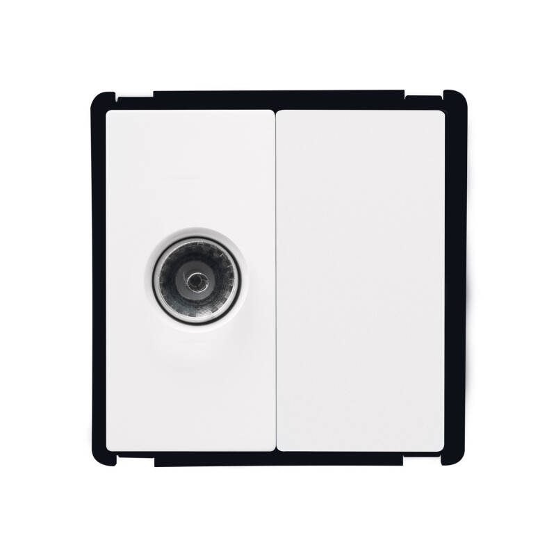 TV Socket + Blind Cover Plate Modern - Ledkia