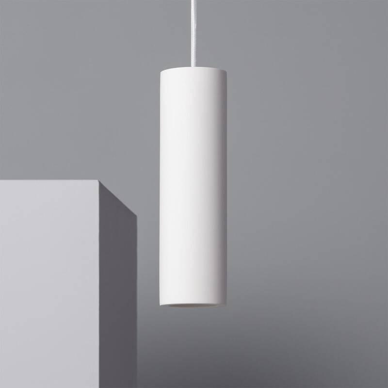 Slim Plaster Pendant Lamp - Ledkia