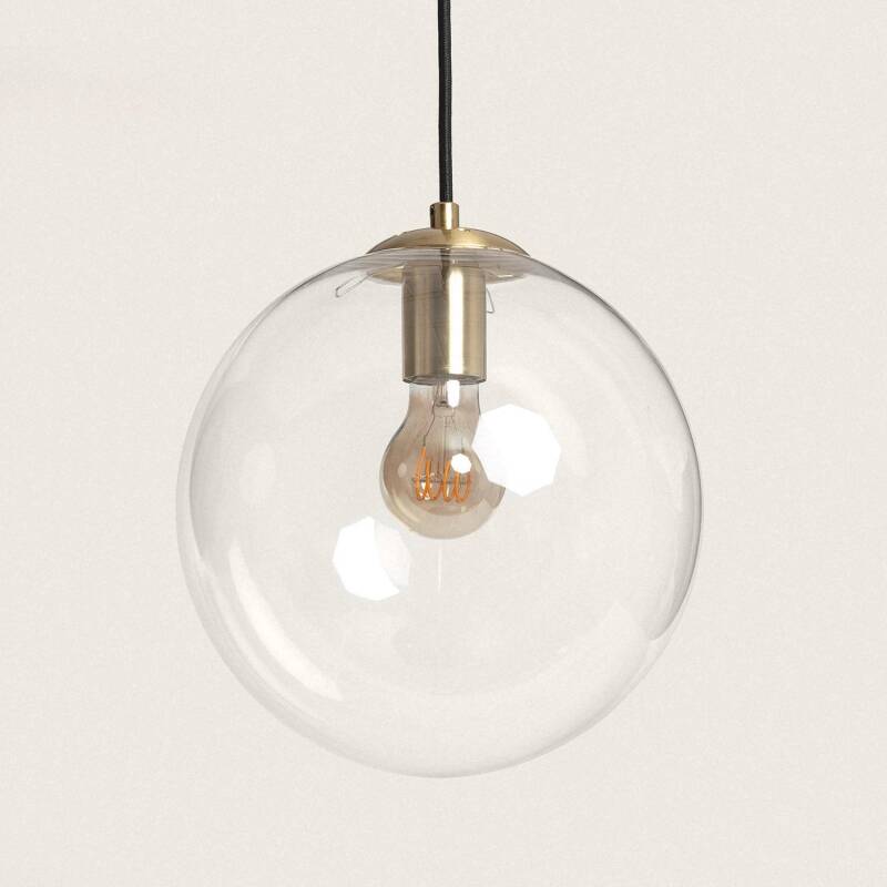 Moonlight Clear Metal & Glass Pendant Lamp - Ledkia