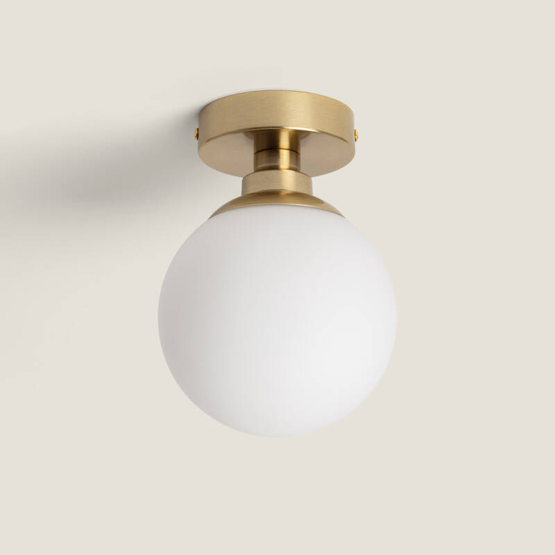 Moonlight 1 Spotlight Metal & Glass Ceiling Lamp - Ledkia