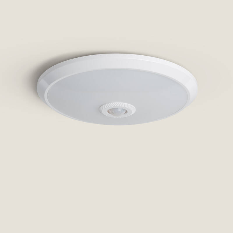 20W Design LED Ceiling Panel with PIR Motion & Twilight Sensor - Ledkia