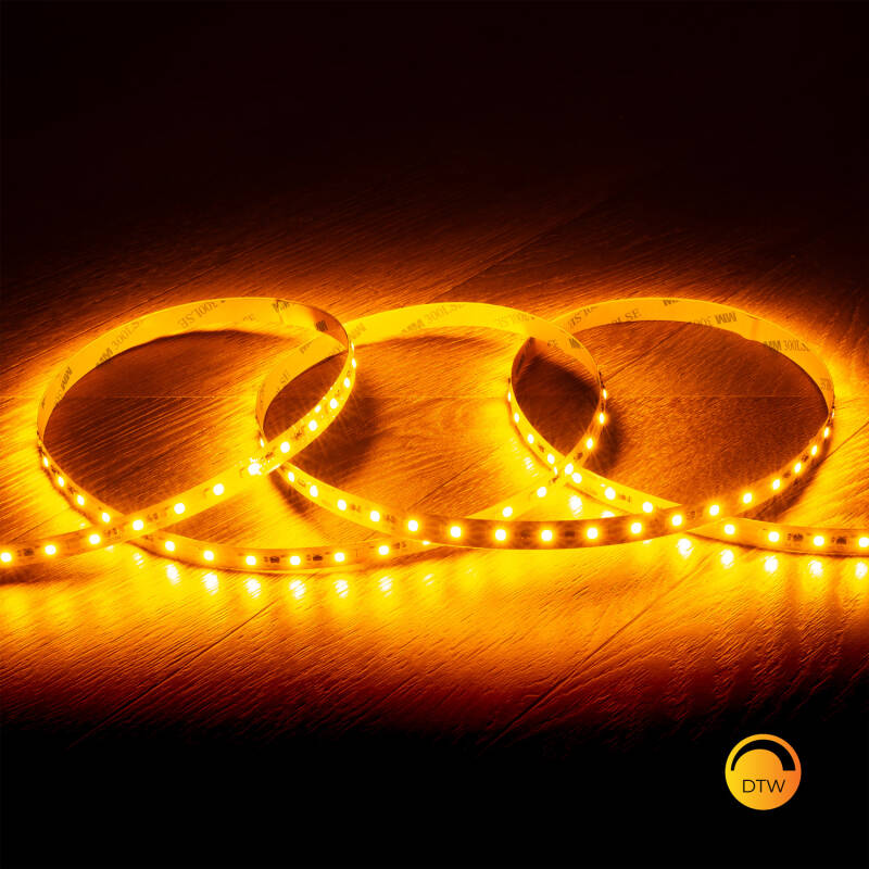 5m 24V LED Strip SMD Dim to Warm 140LED/m 13W/m 1300lm/m 10mm Wide Cut ...