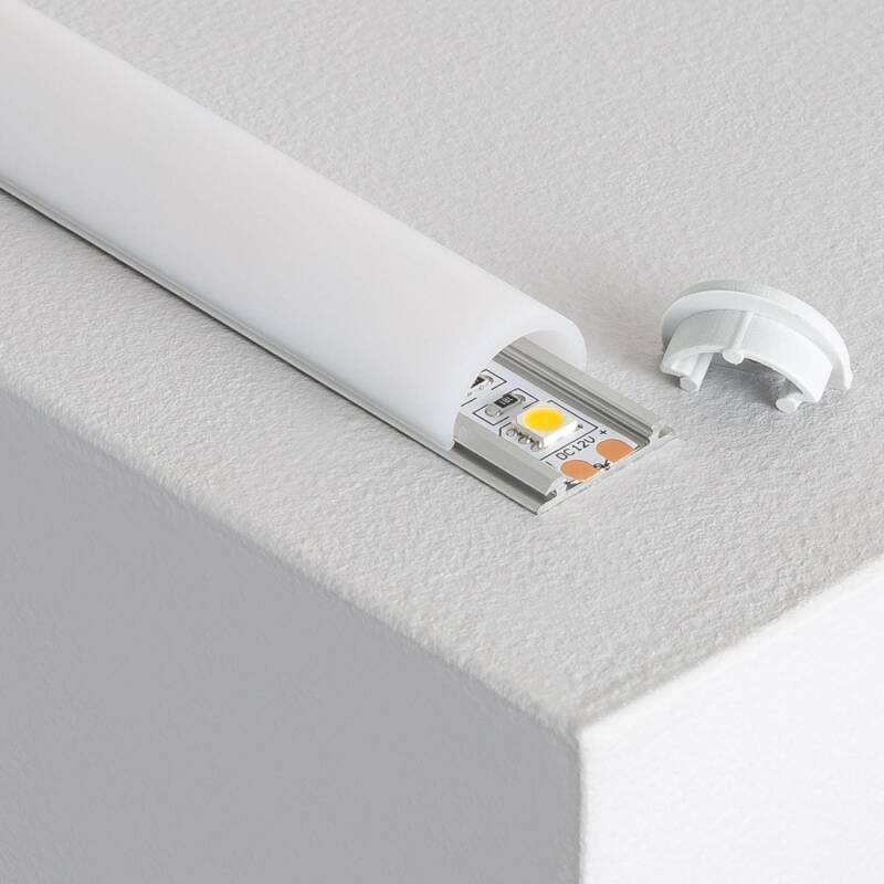 Flexibele Aluminium Opbouw Profiel 1m voor LED Strips tot 12 mm - Ledkia