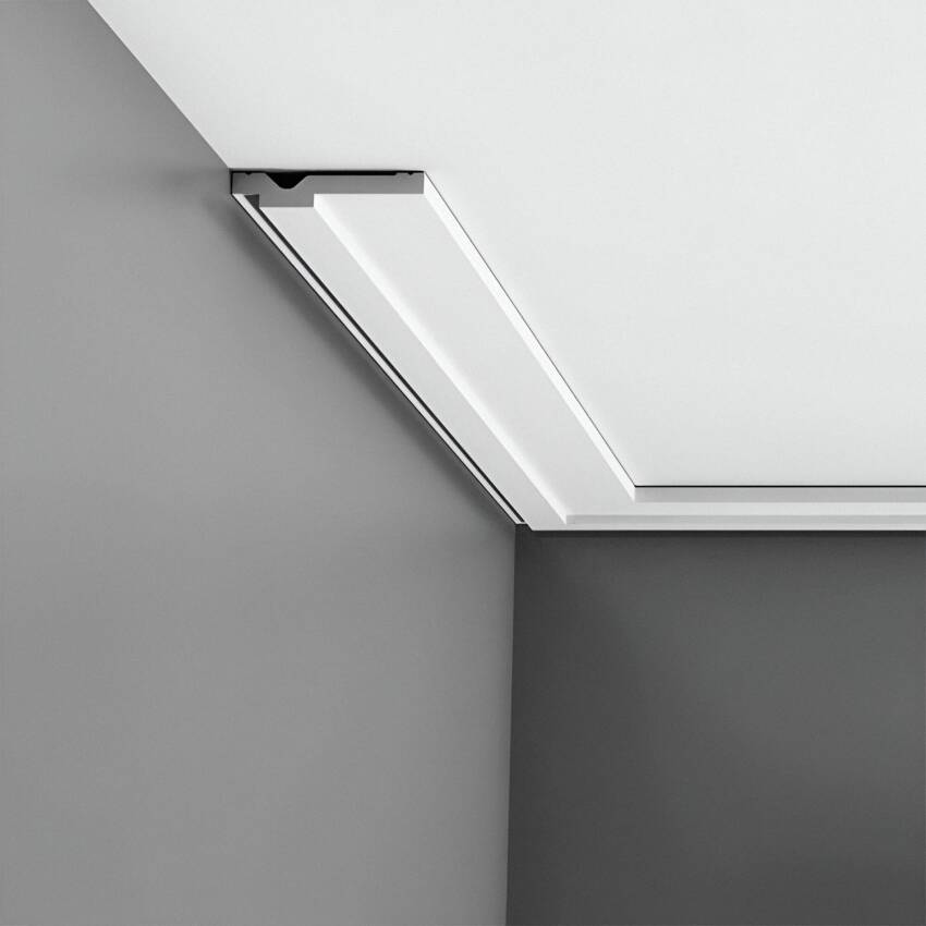2m Topi Cornice Coving with Cable Entry - Ledkia