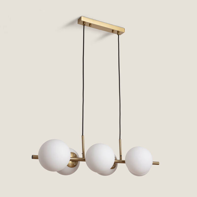 Moonlight Bras Metal & Glass 6 Spotlight Ceiling Lamp - Ledkia
