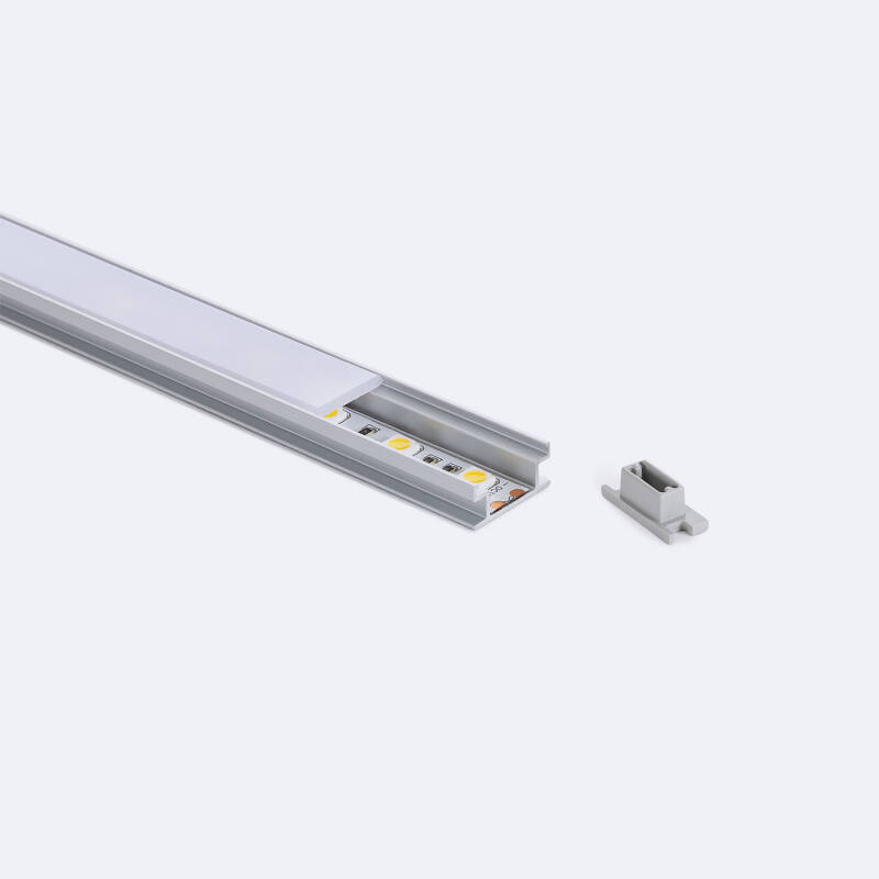 Aluminium vloerprofiel voor LED strips tot 10 mm - Ledkia
