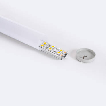 2m Round Aluminium Suspended Profile for LED Strip up to 16mm - Ledkia