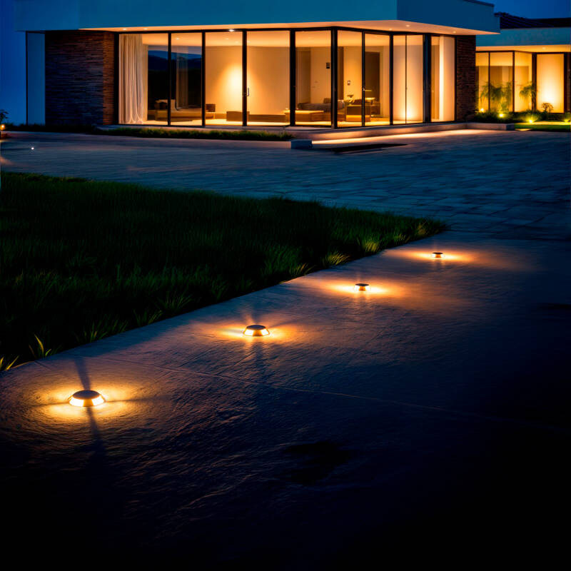 3W Gimsha 4L Outdoor Recessed Ground Spotlight in Black - Ledkia