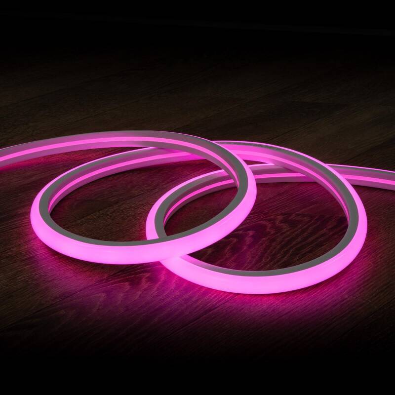 220V LED Neon Strip Dimmable in Pink Semicircular 180º 7.5W/m Cut at ...
