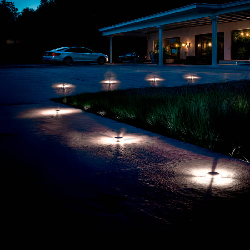 1W Letso 4L Outdoor Recessed Ground Spotlight in Black - Ledkia