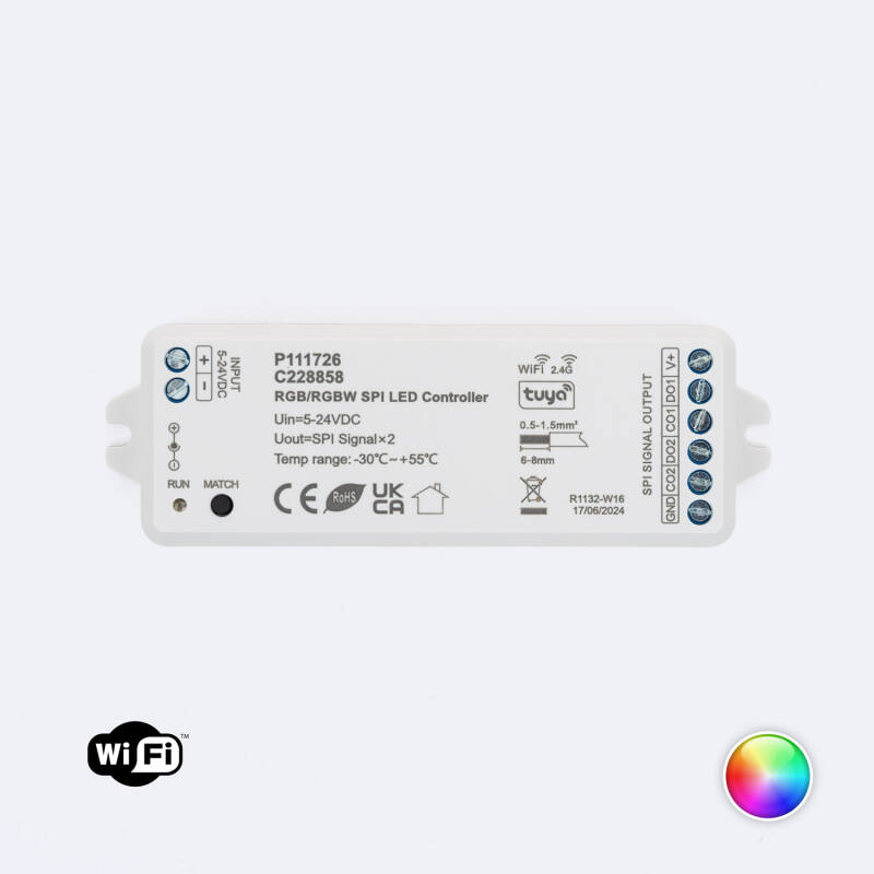 Controller Regolatore per Strisce LED RGB/RGBW Digitale SPI compatibile ...