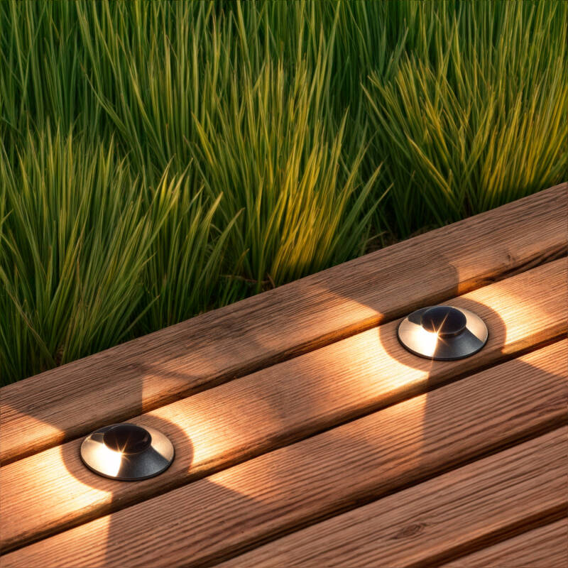 1W Letso 2L Outdoor Recessed Ground LED Spotlight in Black - Ledkia