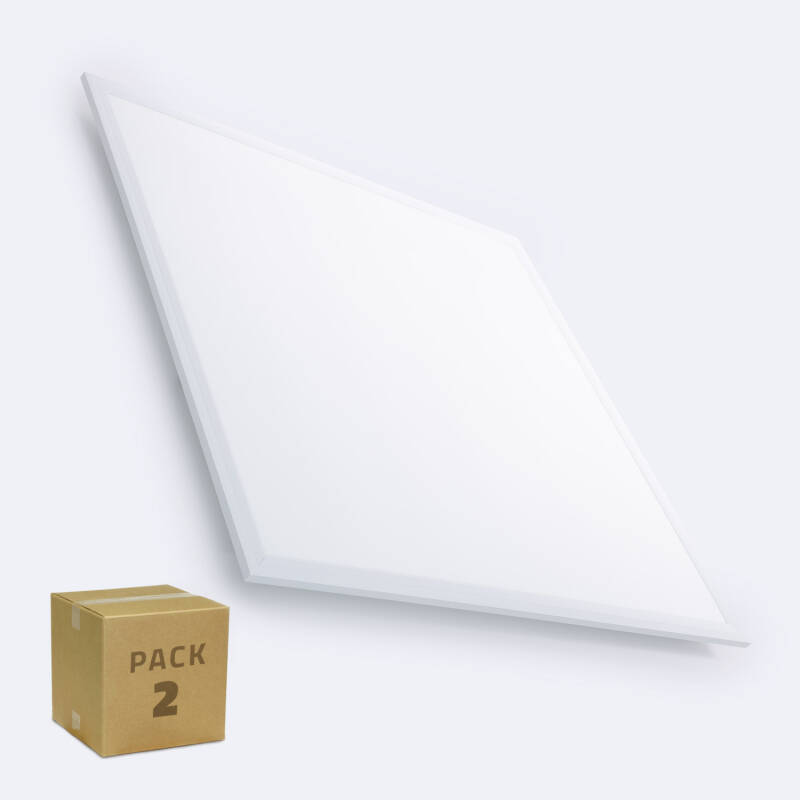 Pack de 2 Panneaux LED 60x60 cm 40W 4000lm - Ledkia