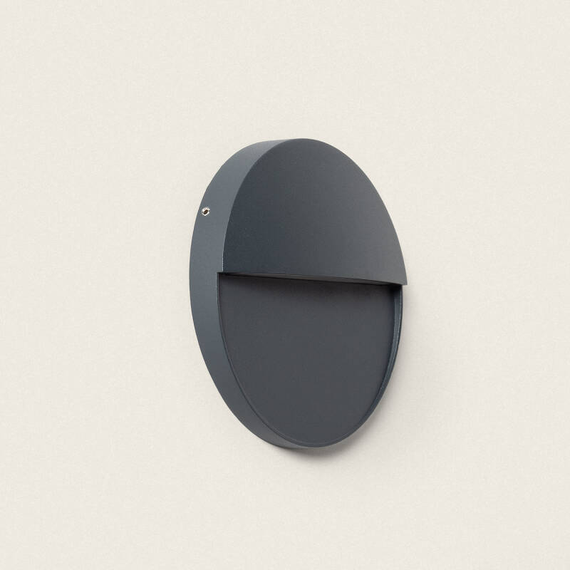 6.5W Jade Round Surface Outdoor Selectable CCT LED Wall Light - Ledkia