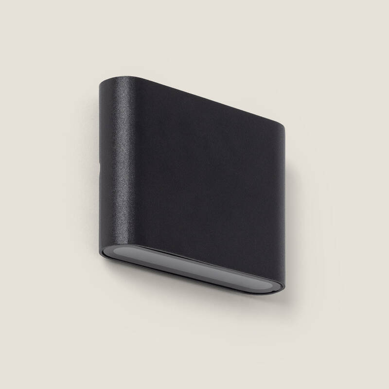 Luming 6W Square Outdoor Aluminum Double Sided LED Wall Light Black ...