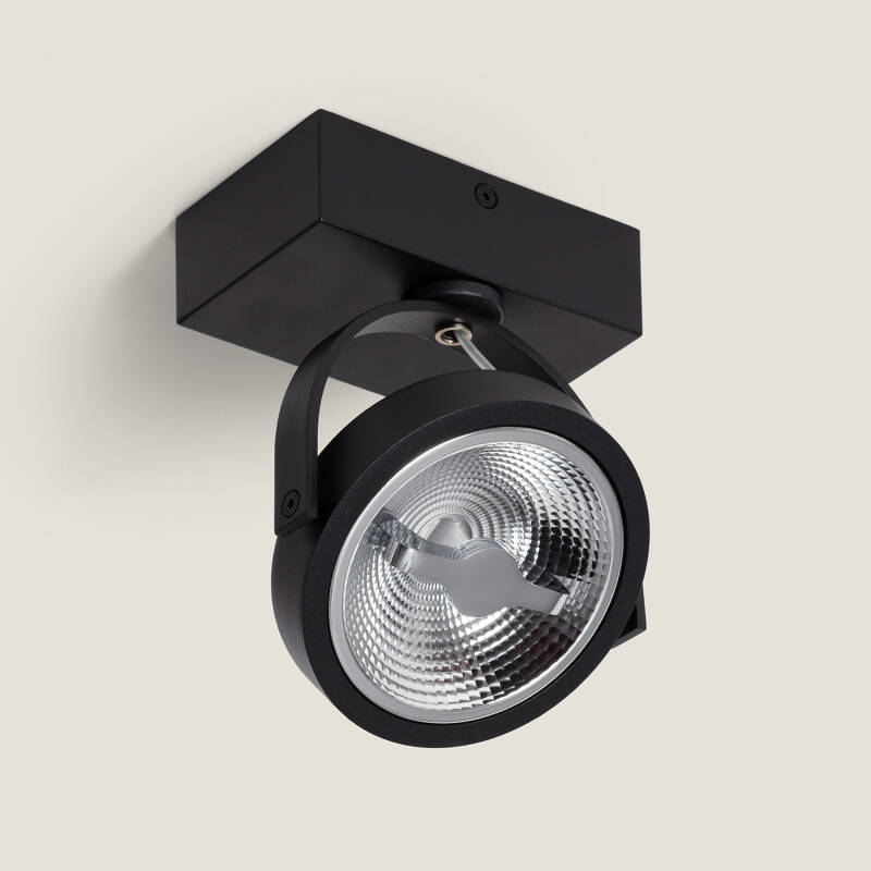 LED Spot 15W Opbouw Richtbaar AR111 Black Dimbaar Cree - Ledkia