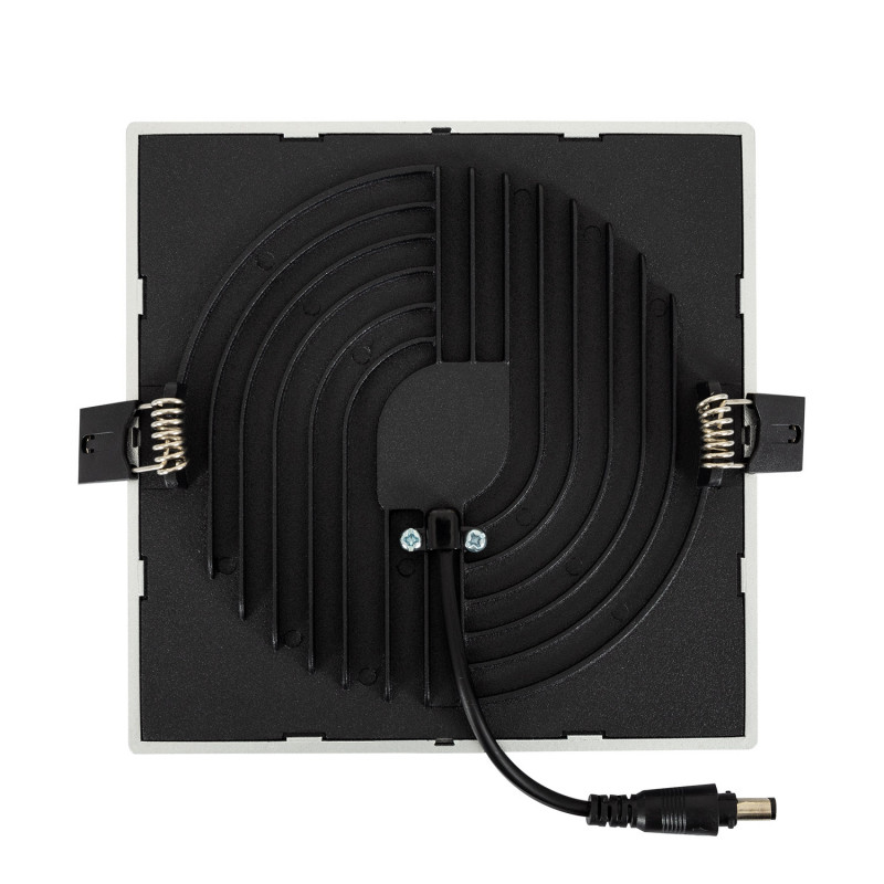 Square 16W LED Downlight Ø135 mm Cut Out High Lumen LIFUD in Silver ...