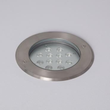 12W Stainless Steel Recessed LED Ground Spotlight - Ledkia