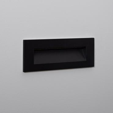 7W Groult Outdoor Rectangular Recessed Black LED Wall Light - Ledkia