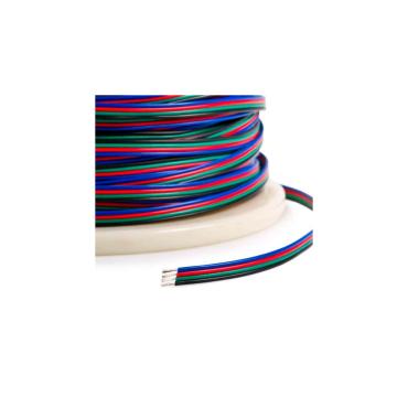 100m Coil of Flat Electrical Cable 0.5mm² for LED Strips - Ledkia