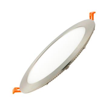 Round SuperSlim 15W LED Downlight Ø170mm in Silver - Ledkia