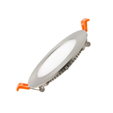 Round SuperSlim 6W LED Downlight Ø110mm in Silver - Ledkia